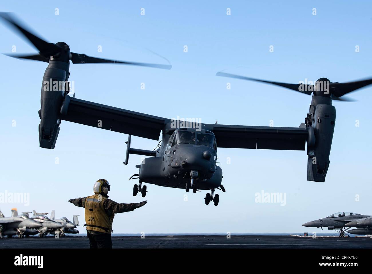 A U.S. Air Force CV-22B Osprey with the 352nd Special Operations Wing ...