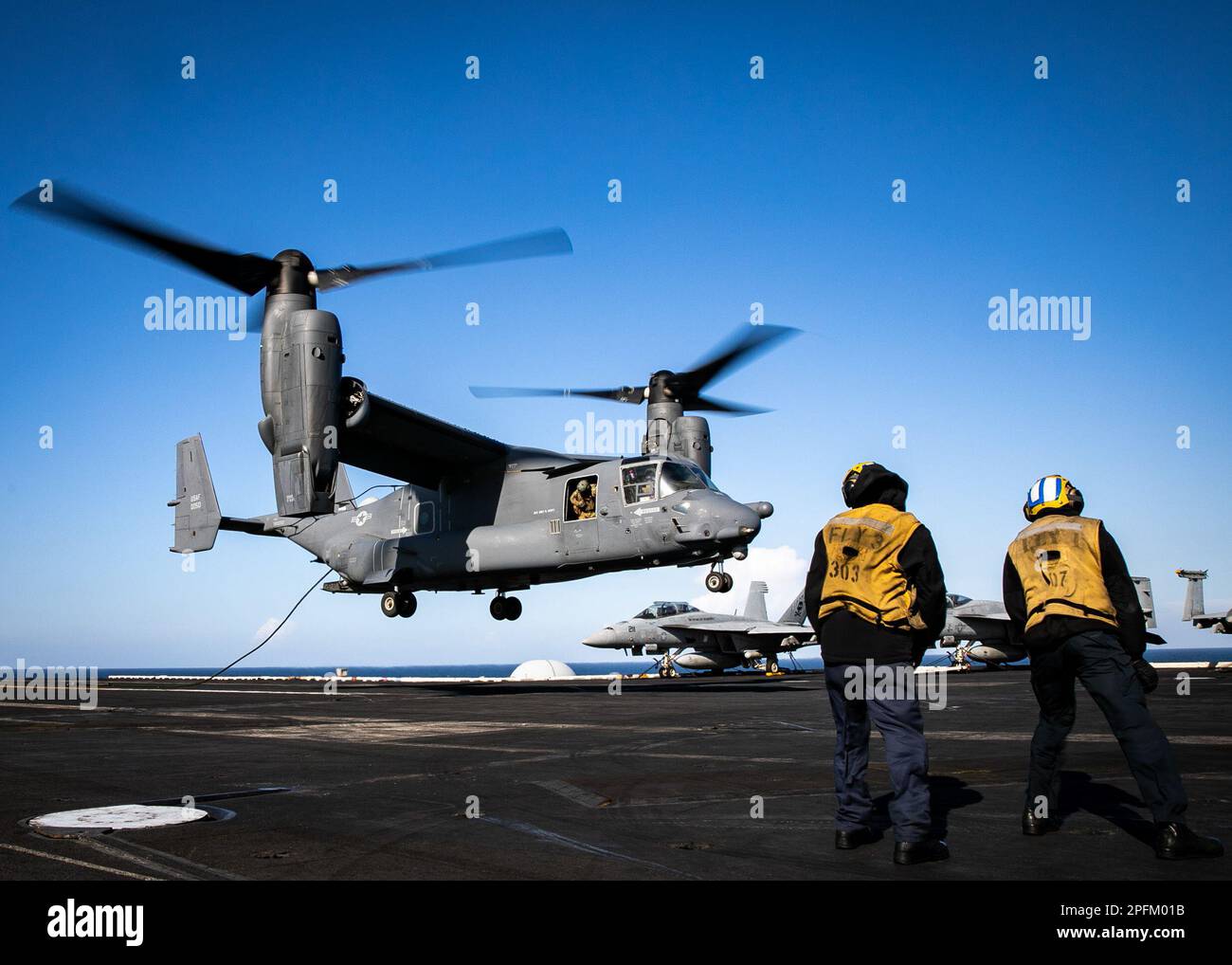 230302-N-EL850-1018 ADRIATIC SEA (March. 2, 2023) A CV-22 Osprey ...