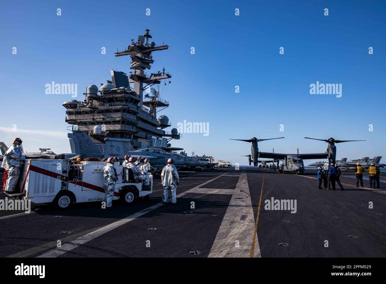 230302-N-MZ309-1047 ADRIATIC SEA (March 2, 2023) U.S. Air Force CV-22 ...