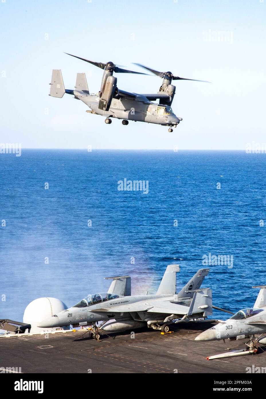 230302-N-IX644-1197 ADRIATIC SEA (March 2, 2023) A U.S. Air Force CV-22 ...