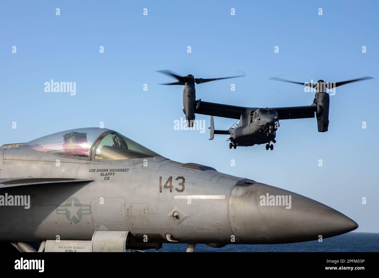 230302-N-MZ309-1074 ADRIATIC SEA (March 2, 2023) A U.S. Air Force CV-22 ...