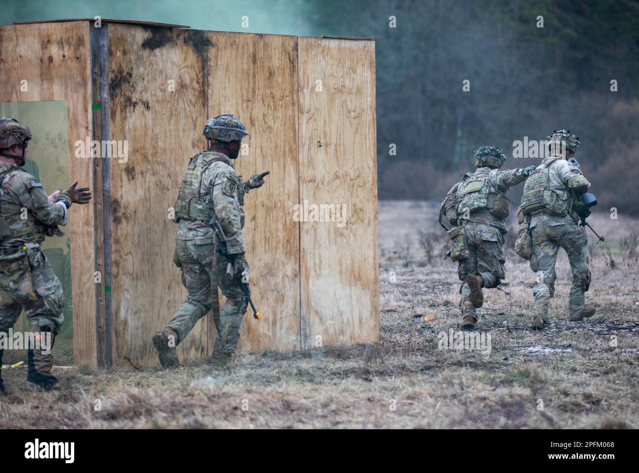 Infantry soldiers assigned to Battle Company, 2nd Battalion, 503rd ...