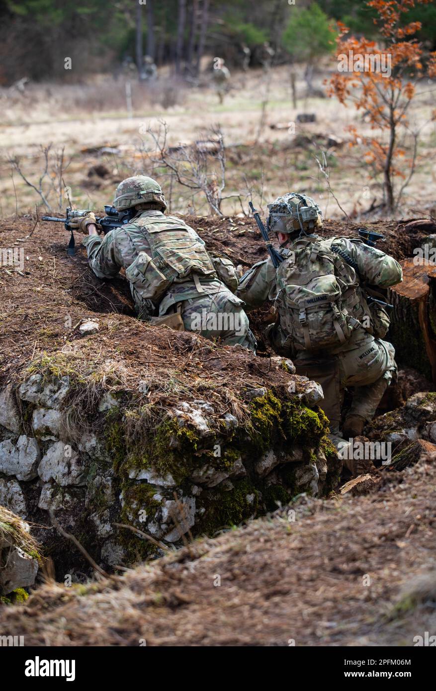 Infantry soldiers assigned to Battle Company, 2nd Battalion, 503rd ...