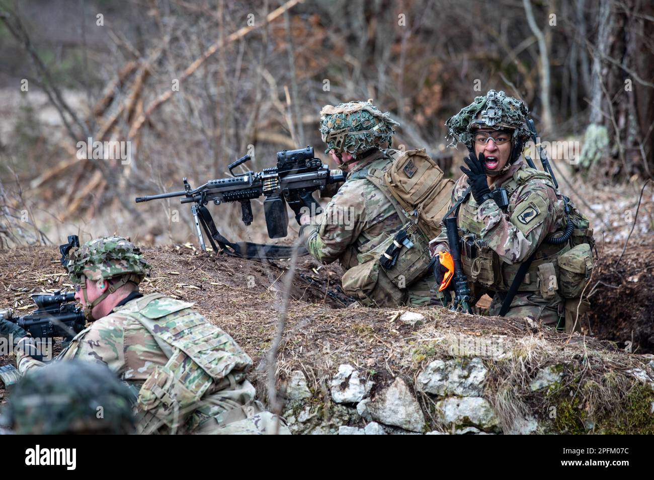 Infantry soldiers assigned to Battle Company, 2nd Battalion, 503rd ...