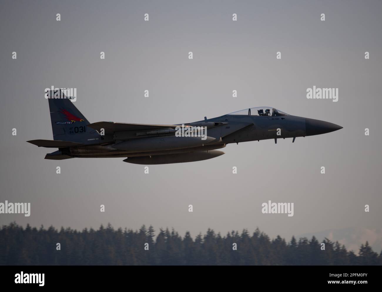 An F-15C assigned to the Oregon Air National Guard's 123rd Fighter ...