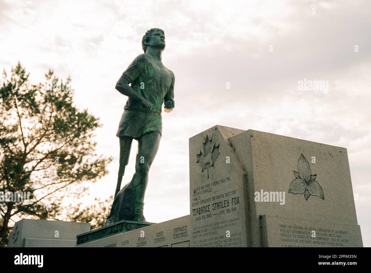 Thunder Bay, Ontario, Canada -2022: Terry Fox Monument, public monument ...