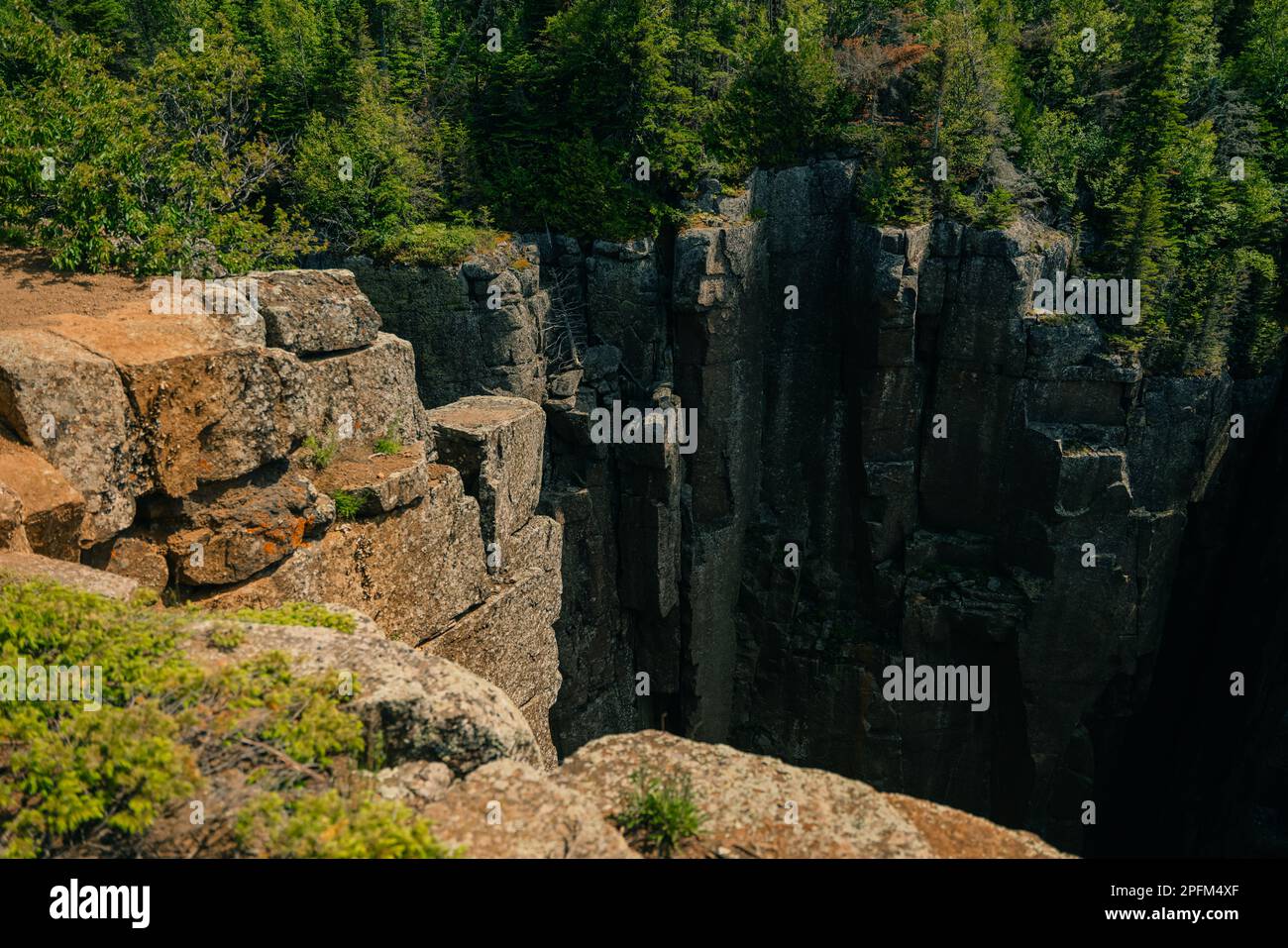 Elevator rock formations at the top of the sleeping giant in Sleeping ...