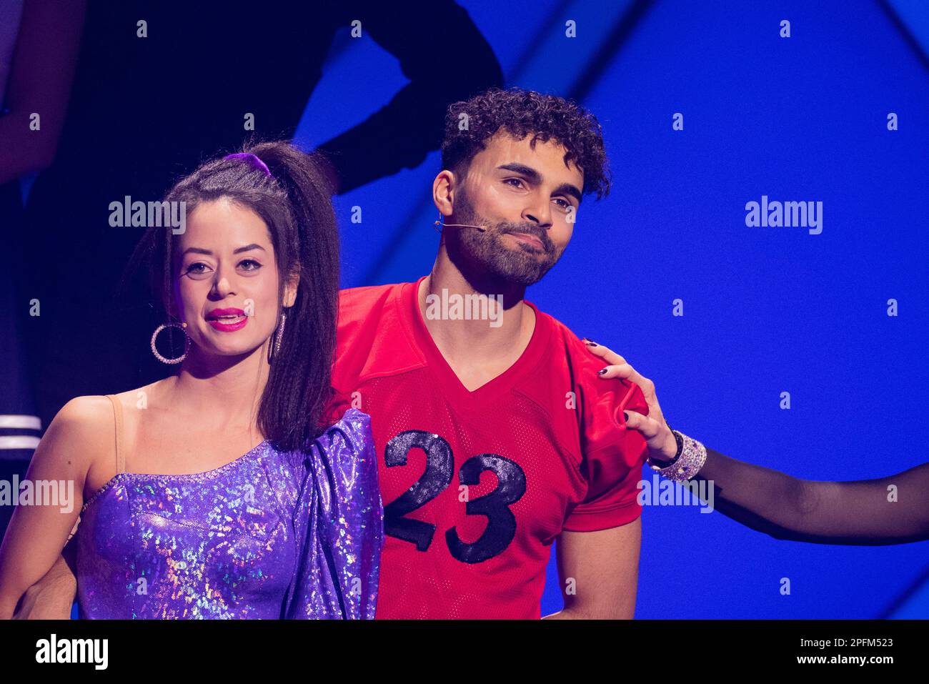 Cologne, Germany. 17th Mar, 2023. Younes Zarou, TikTok star, and Malika ...