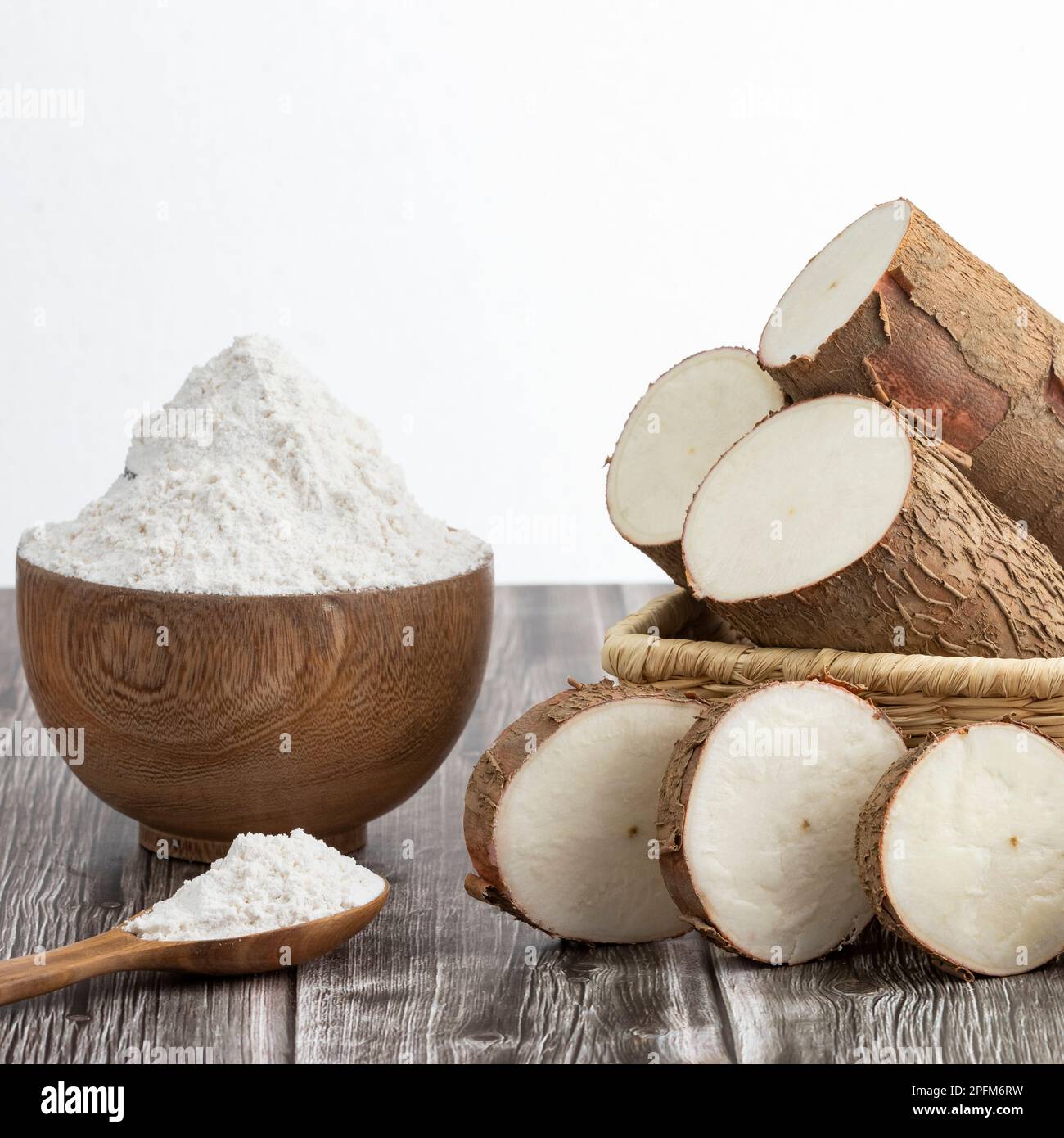 Cassava; Organic cassava starch Raw - Manihot esculenta Stock Photo - Alamy