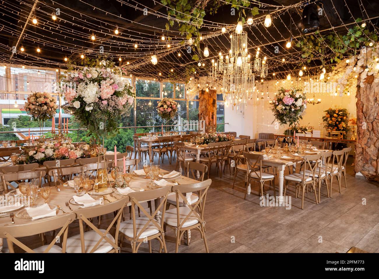 Lifestyle - Reception Hall Decorated For Social Events Stock Photo - Alamy