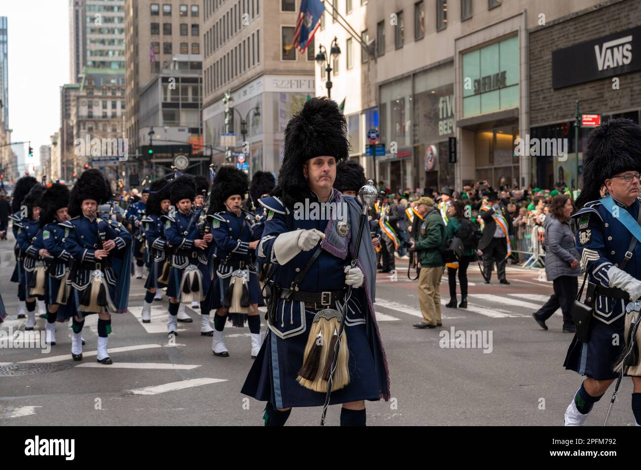 New York, USA. 17th Mar, 2023. Individuals march in New York City's St ...