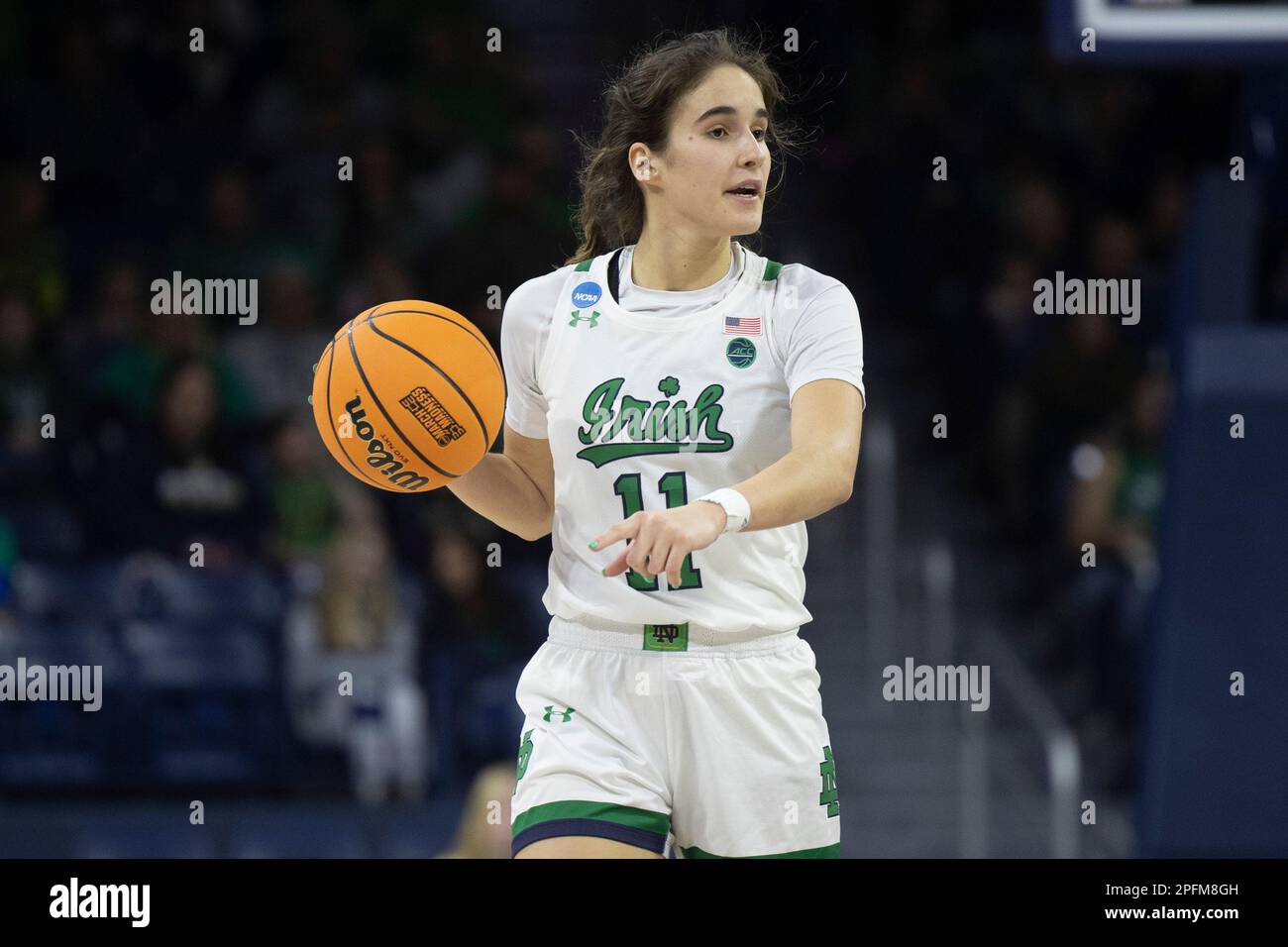South Bend, Indiana, USA. 17th Mar, 2023. Notre Dame guard Sonia Citron ...
