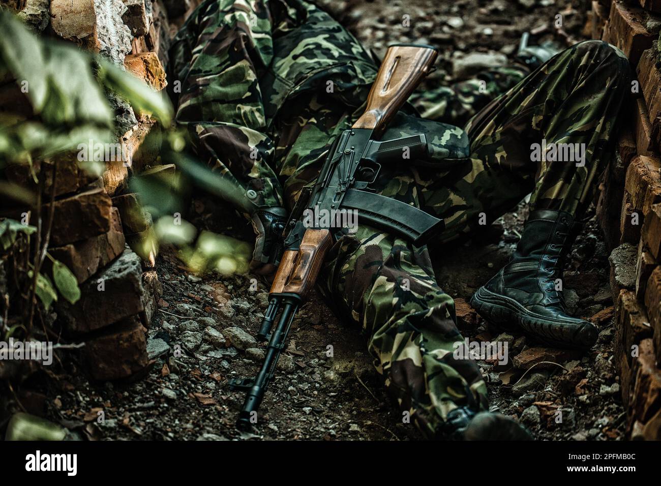 Killed russian or ukrainian soldiers. Dead soldier. Battle of the ...