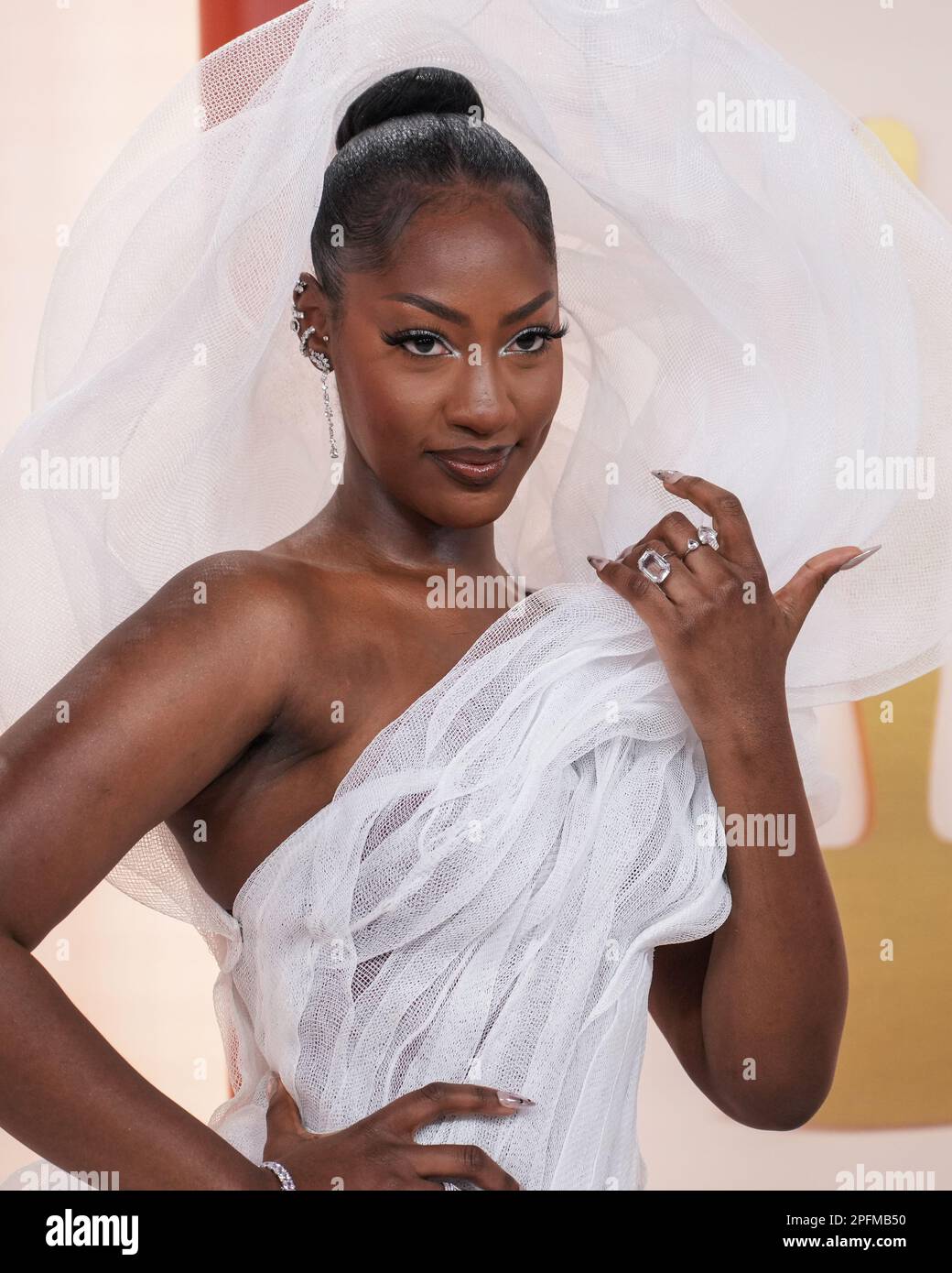 Los Angeles, USA. 12th Mar, 2023. Tems walking on the red carpet at the ...