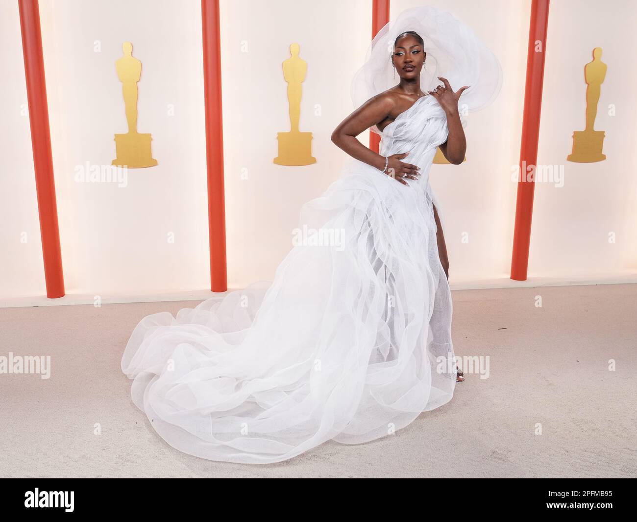 Los Angeles, USA. 12th Mar, 2023. Tems walking on the red carpet at the ...