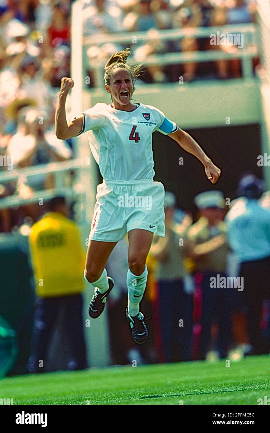 Carla Overbeck (USA) during USA vs CHN finals at the 1999 FIFA Women's ...