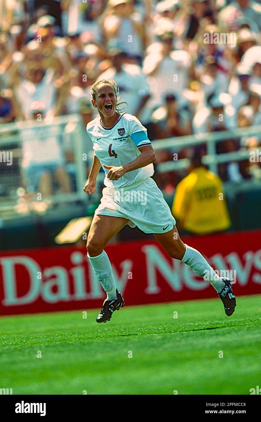 Carla Overbeck (USA) during USA vs CHN finals at the 1999 FIFA Women's ...