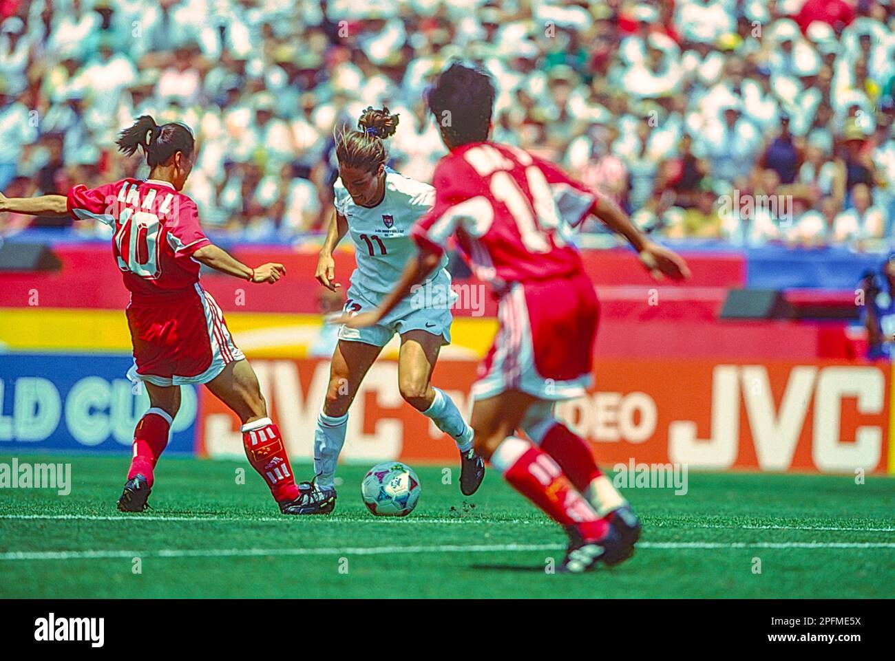 Julie Foudy (USA) #11 during USA vs CHN finals at the 1999 FIFA Women's ...