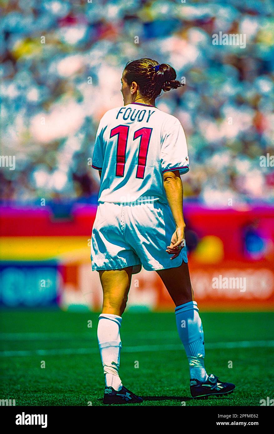 Julie Foudy (USA) #11 during USA vs CHN finals at the 1999 FIFA Women's ...