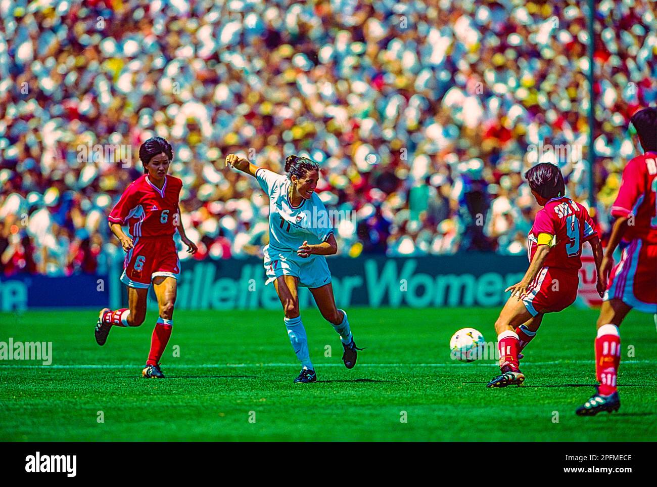 Julie Foudy (USA) #11 during USA vs CHN finals at the 1999 FIFA Women's ...