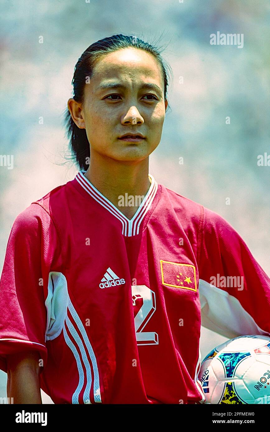 Wang Liping (CHN) during USA vs CHN finals at the 1999 FIFA Women's ...