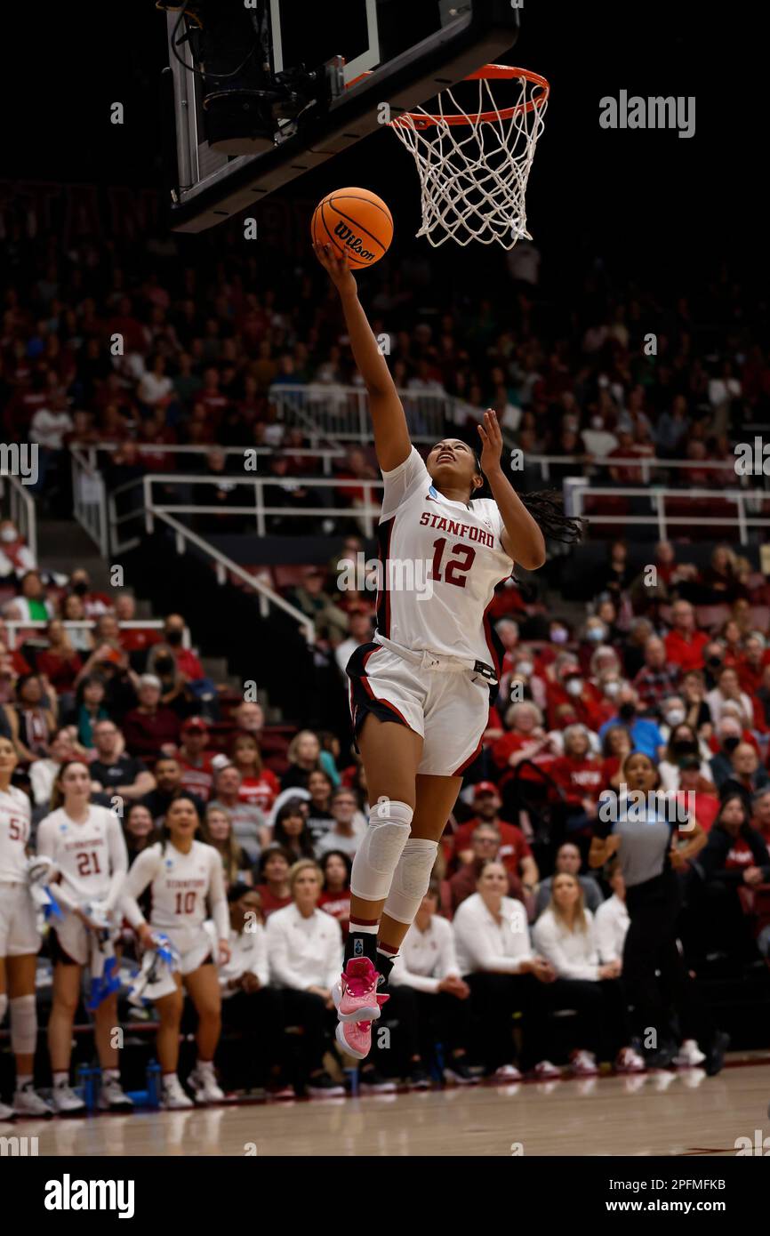 Stanford guard Indya Nivar shoots against Sacred Heart second half of a ...