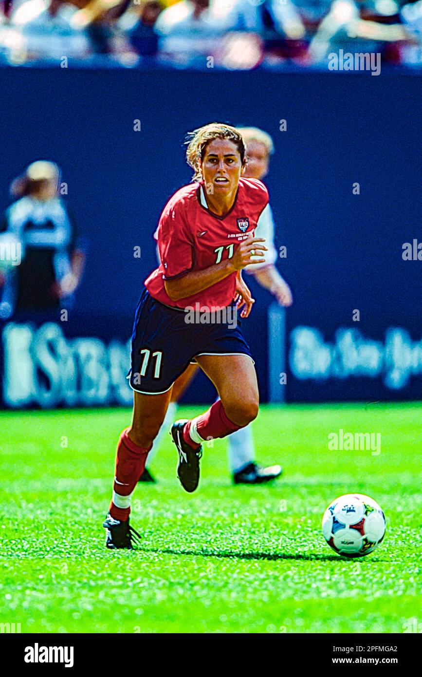 Julie Foudy (USA) during USA vs DEN at the 1999 FIFA Women's World Cup ...