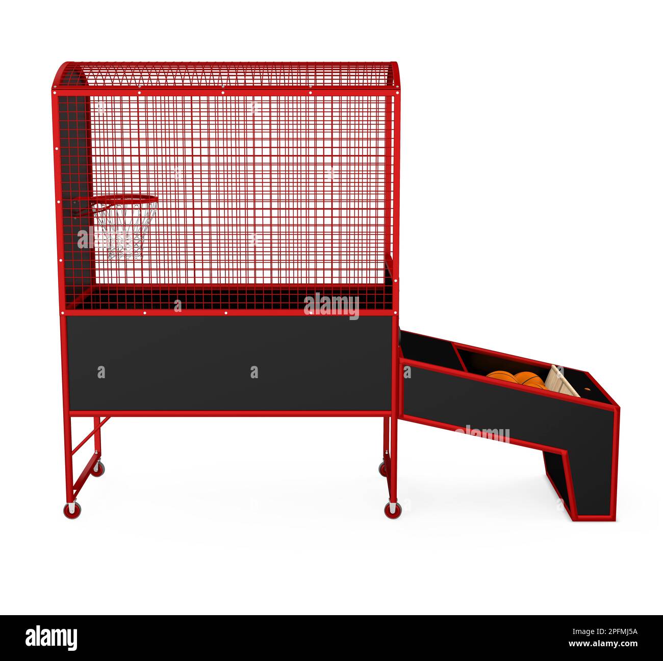 Arcade Basketball Machine Isolated Stock Photo - Alamy