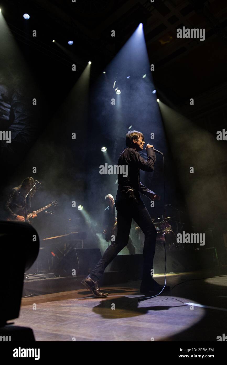 Newcastle, UK. 17 March 2023. - The band Suede perform a sold out gig ...