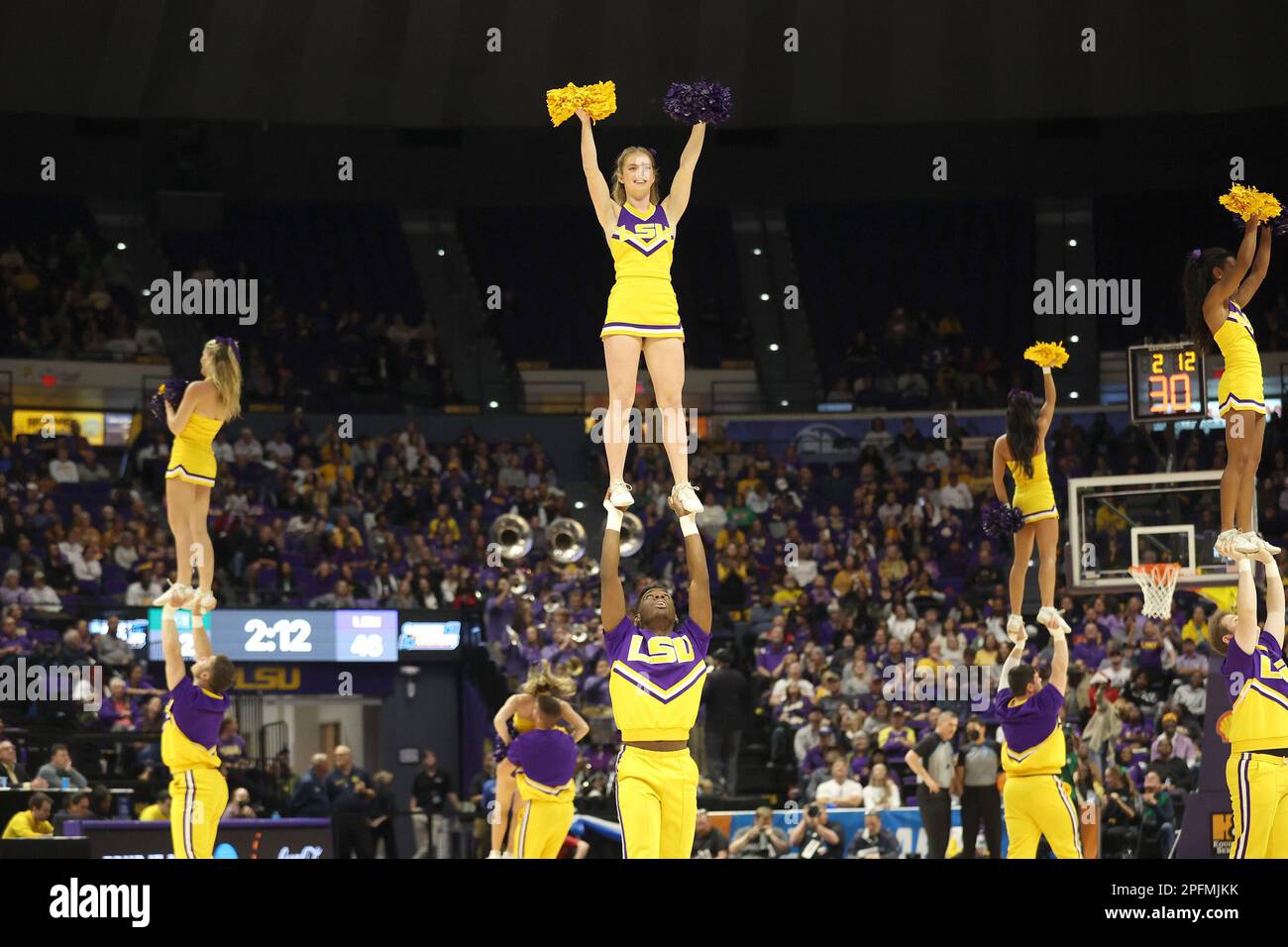 Baton Rouge, USA. 17th Mar, 2023. The LSU Tigers cheerleaders perform ...