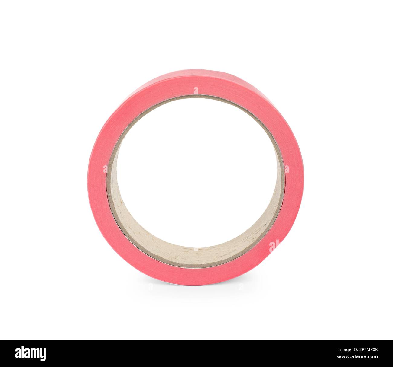 Roll of pink adhesive tape isolated on white Stock Photo - Alamy