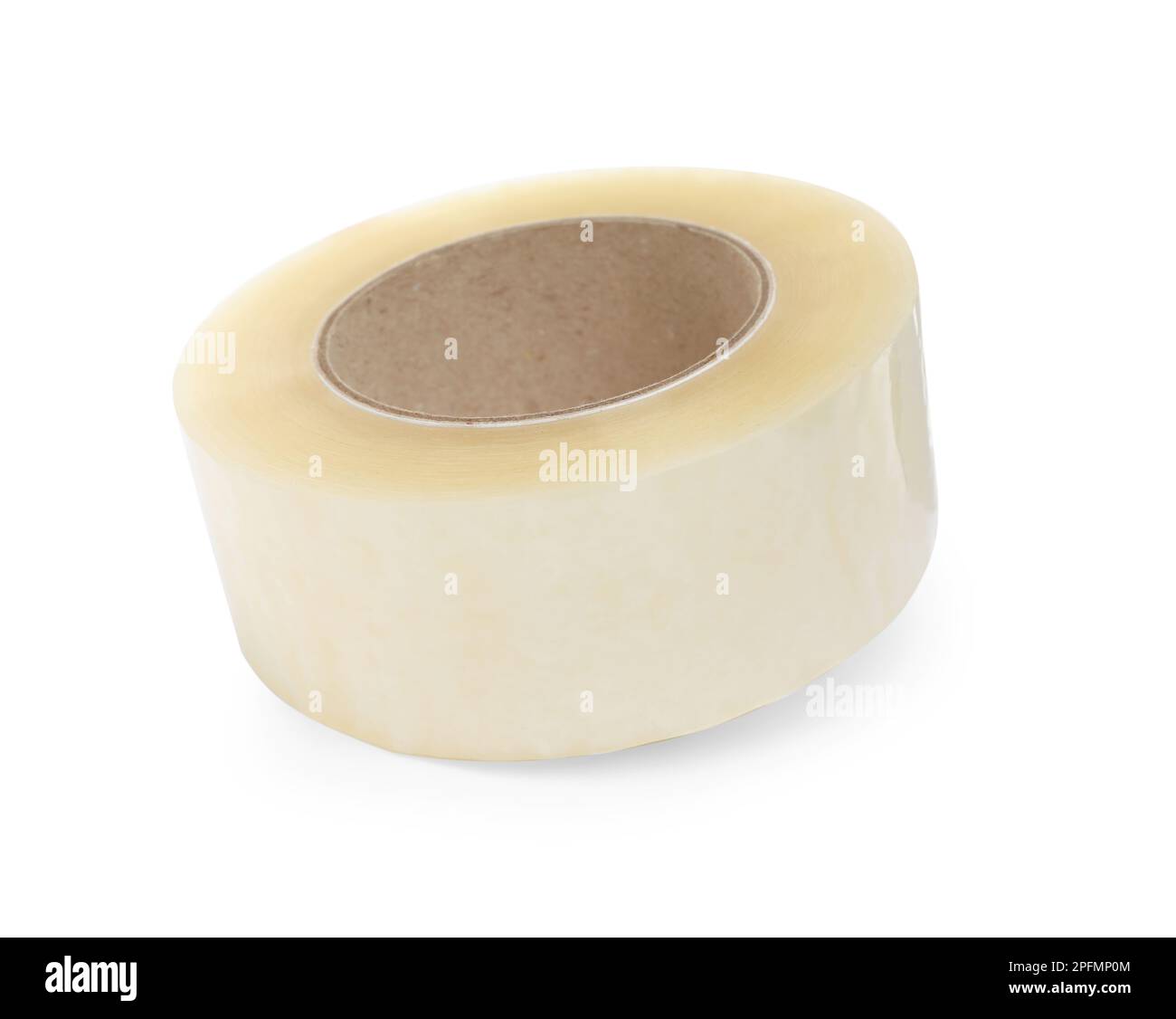 Roll of adhesive tape isolated on white Stock Photo - Alamy