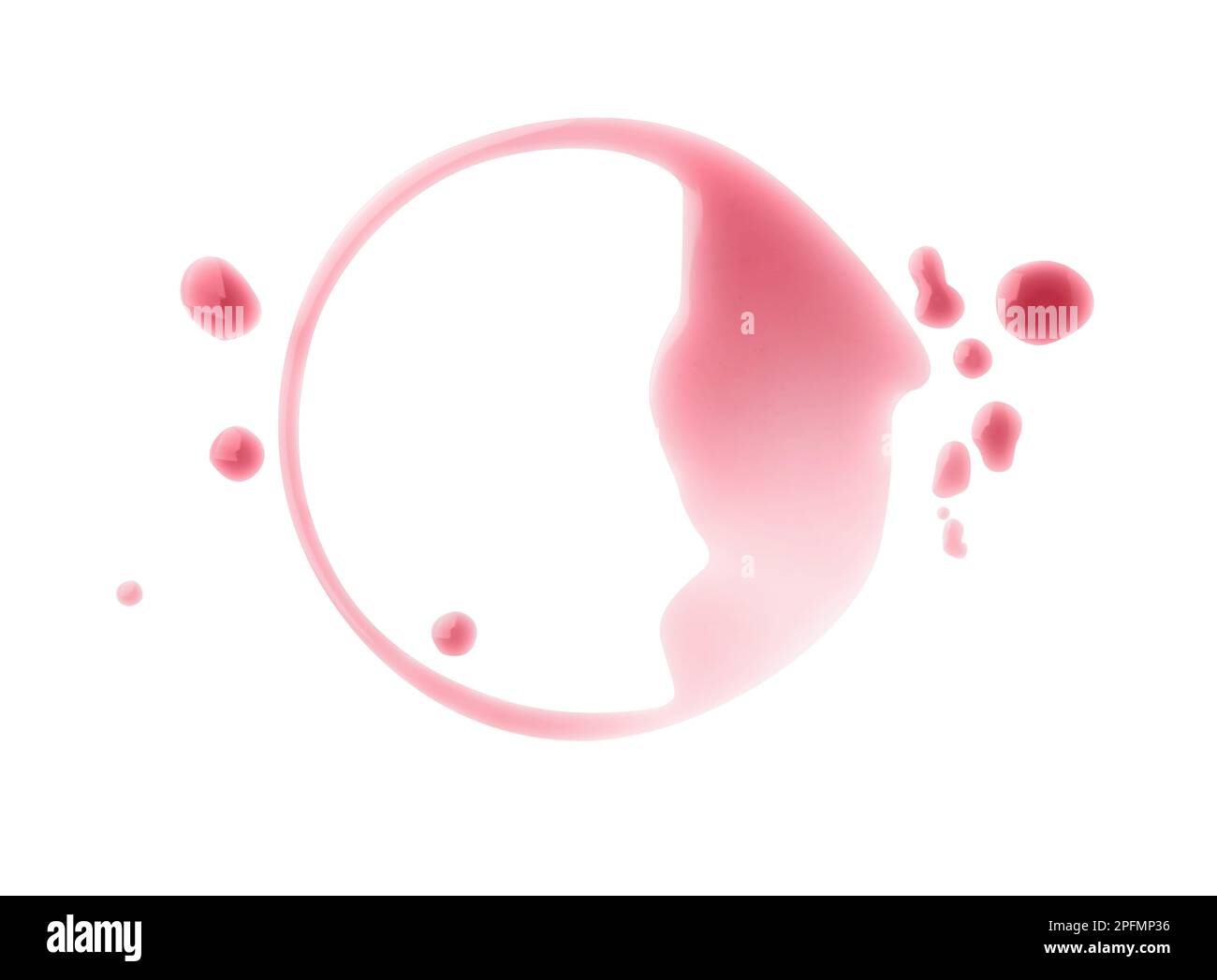 Red wine ring and drops on white background, top view Stock Photo - Alamy