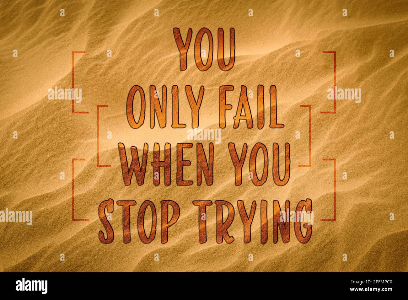 You Only Fail When You Stop Trying. Inspirational quote motivating not ...