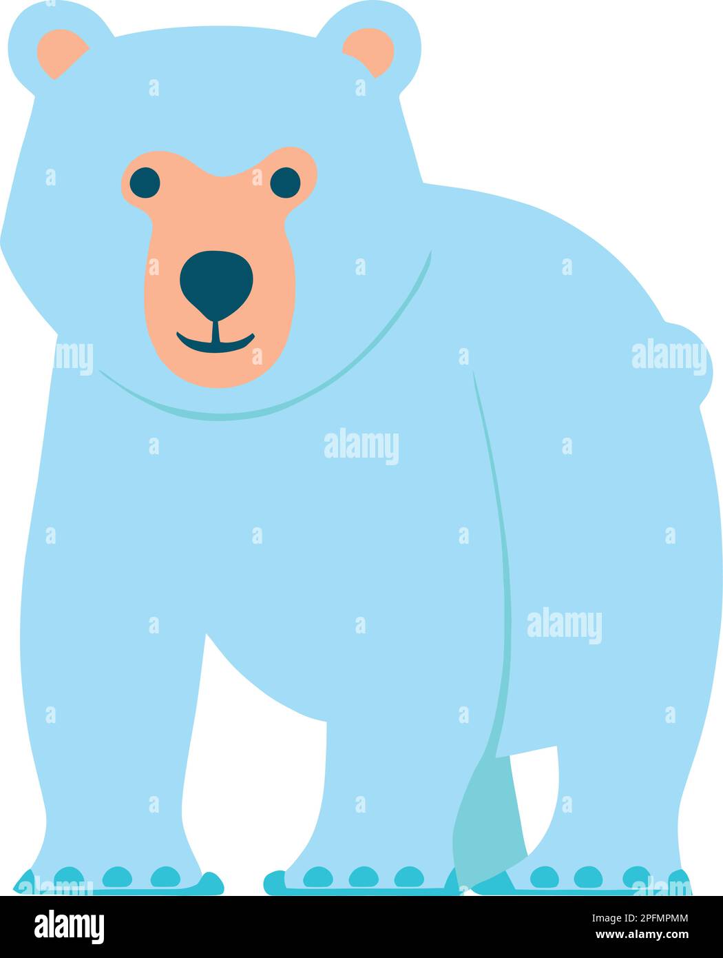 cute blue polar bear Stock Vector Image & Art - Alamy