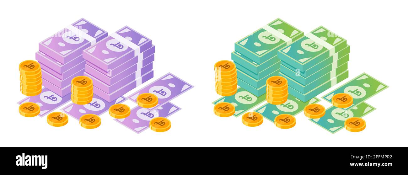 Bangladeshi Taka Money Bundle and Coins Stock Vector Image & Art - Alamy