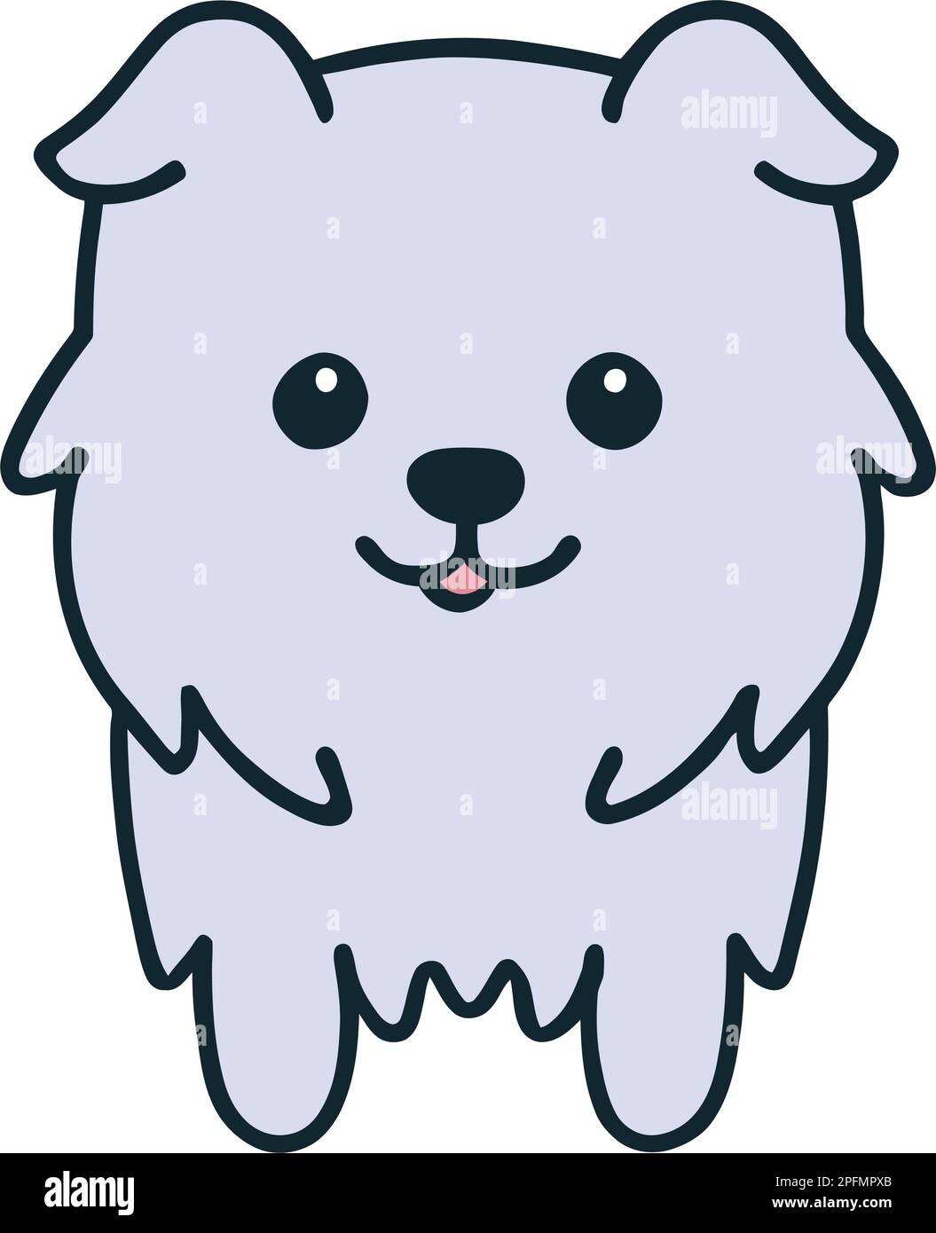 cute domestic gray dog Stock Vector Image & Art - Alamy