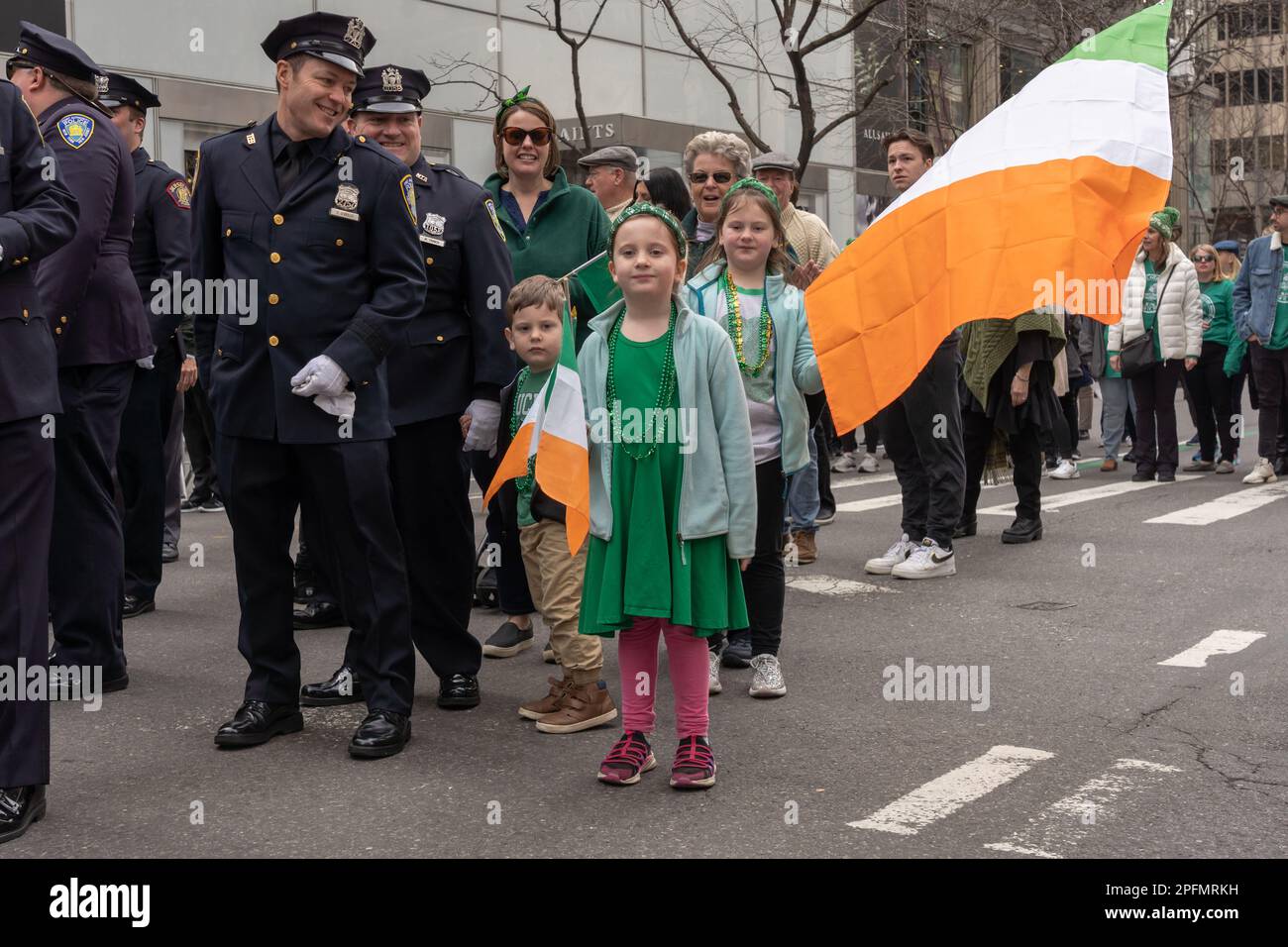 NEW YORK, NEW YORK - MARCH 17: Children of NY Port Authority Police ...