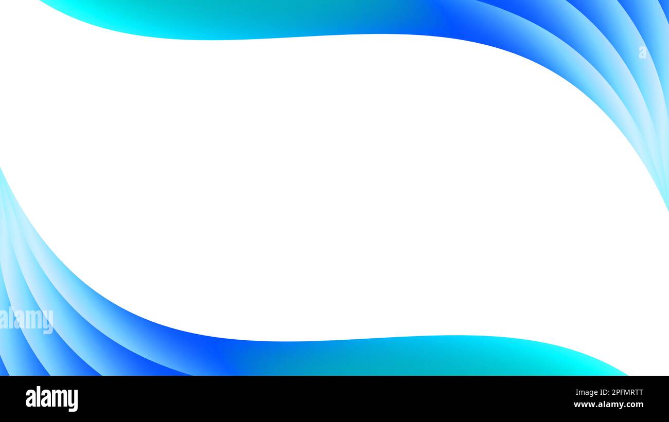 up right and bottom left corner wave abstract blue light design Stock ...