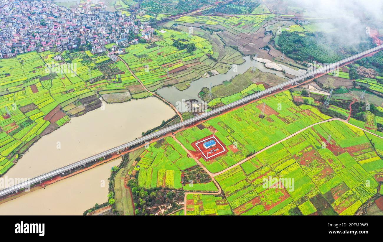 SHANGRAO, CHINA - MARCH 17, 2023 - Aerial photo taken on March 17, 2023 ...