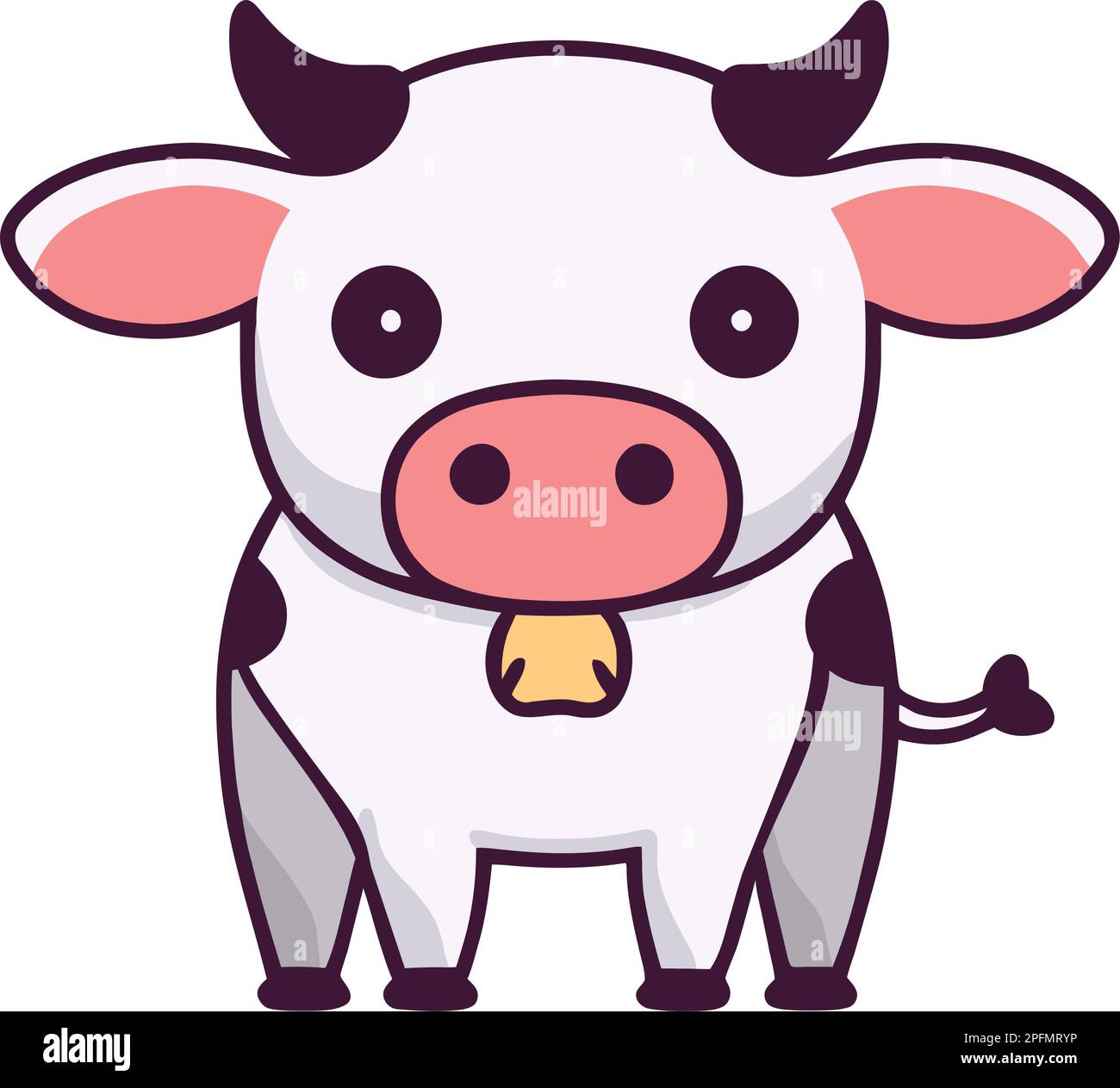 cow farm animal front Stock Vector Image & Art - Alamy