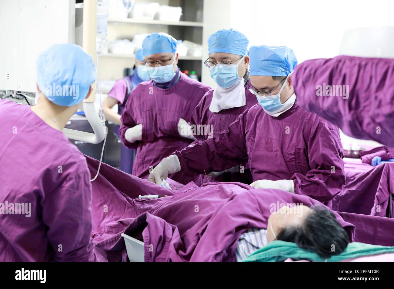 LIUZHOU, CHINA - MARCH 9, 2023 - Medical staff perform leadless double ...