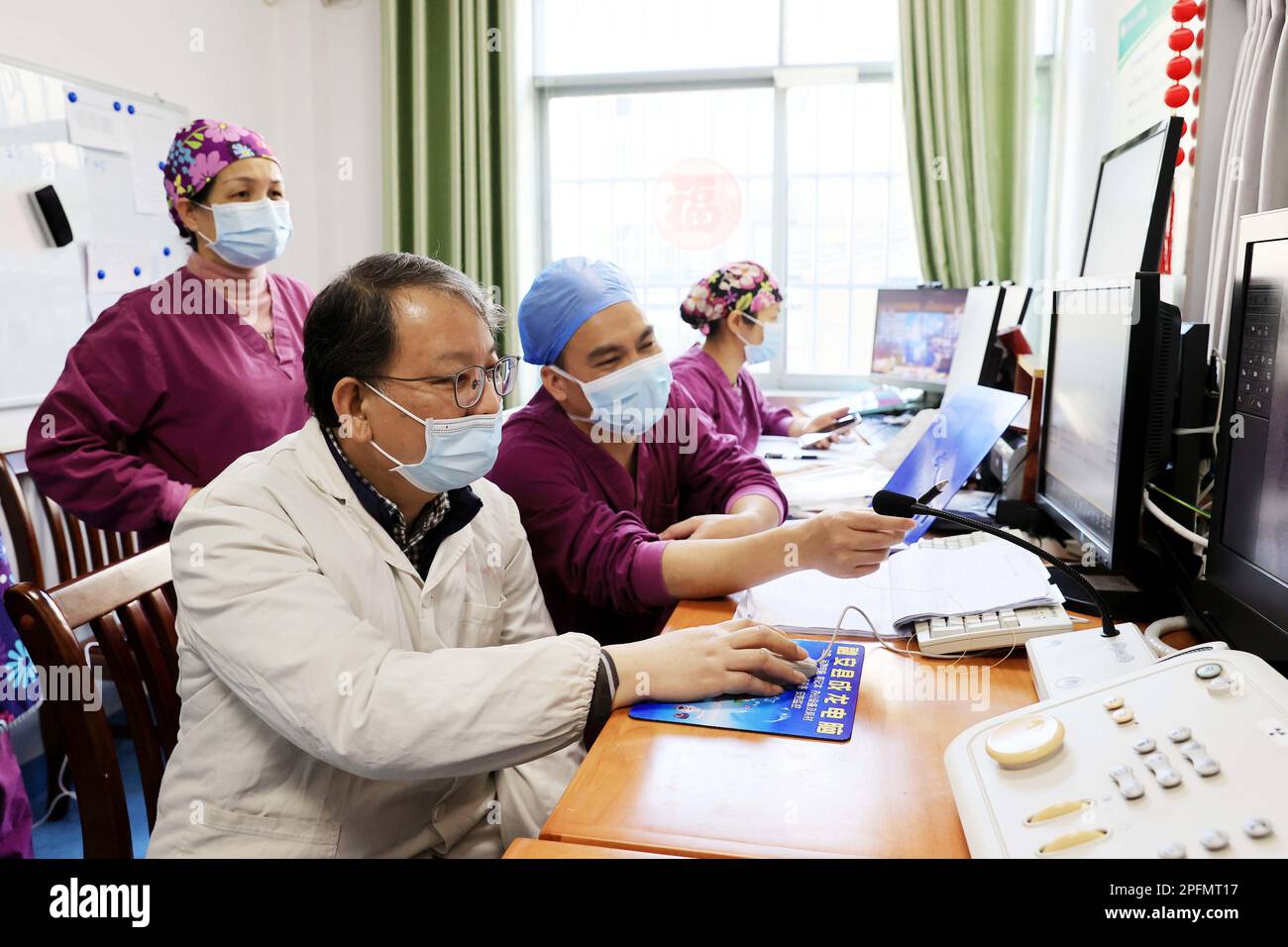 LIUZHOU, CHINA - MARCH 9, 2023 - Medical staff perform leadless double ...