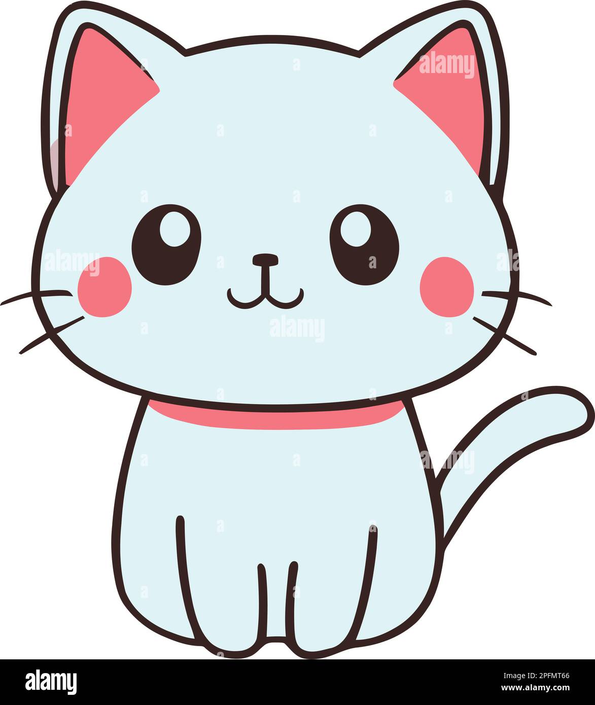 cute cat mascot seated Stock Vector Image & Art - Alamy