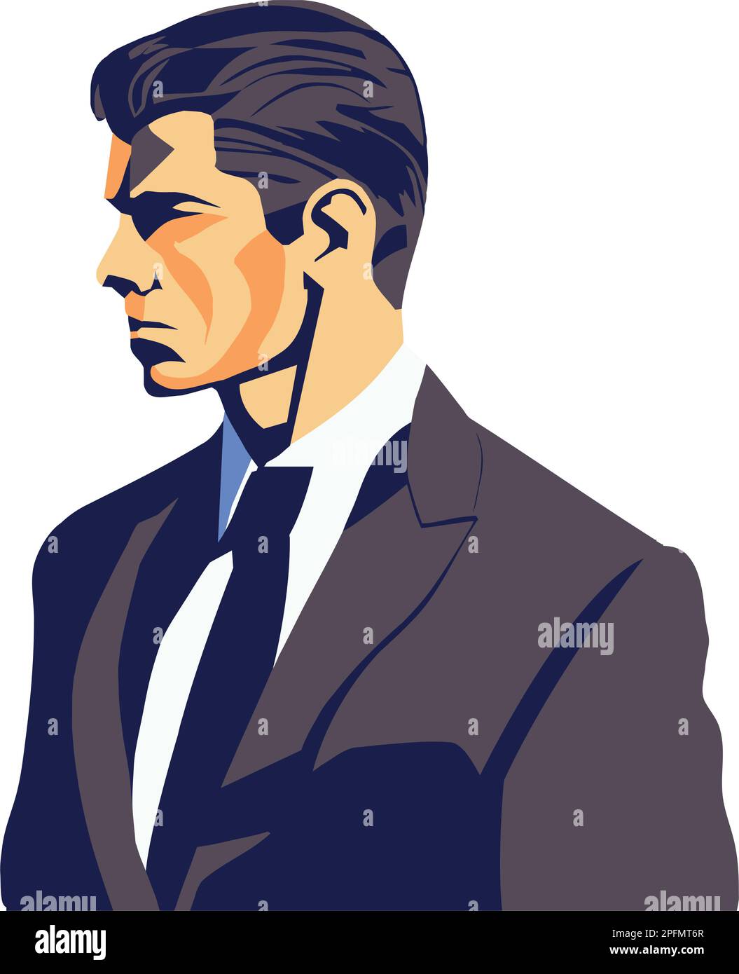 elegant businessman profile Stock Vector Image & Art - Alamy