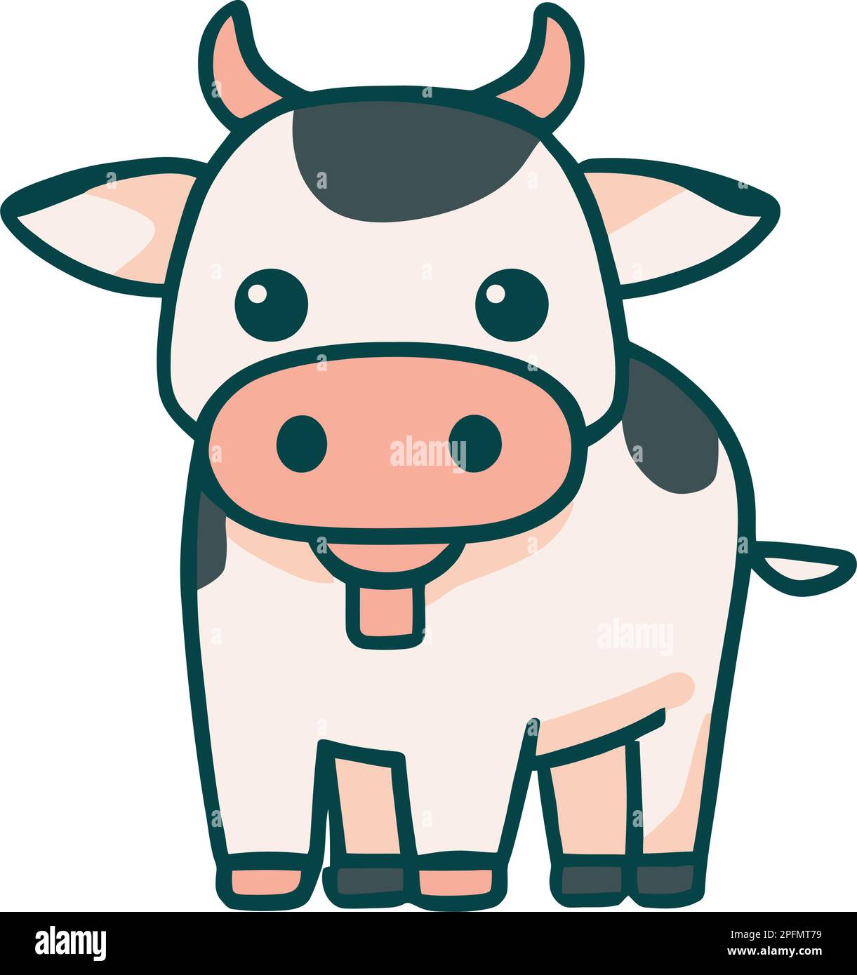 gray cow farm animal Stock Vector Image & Art - Alamy