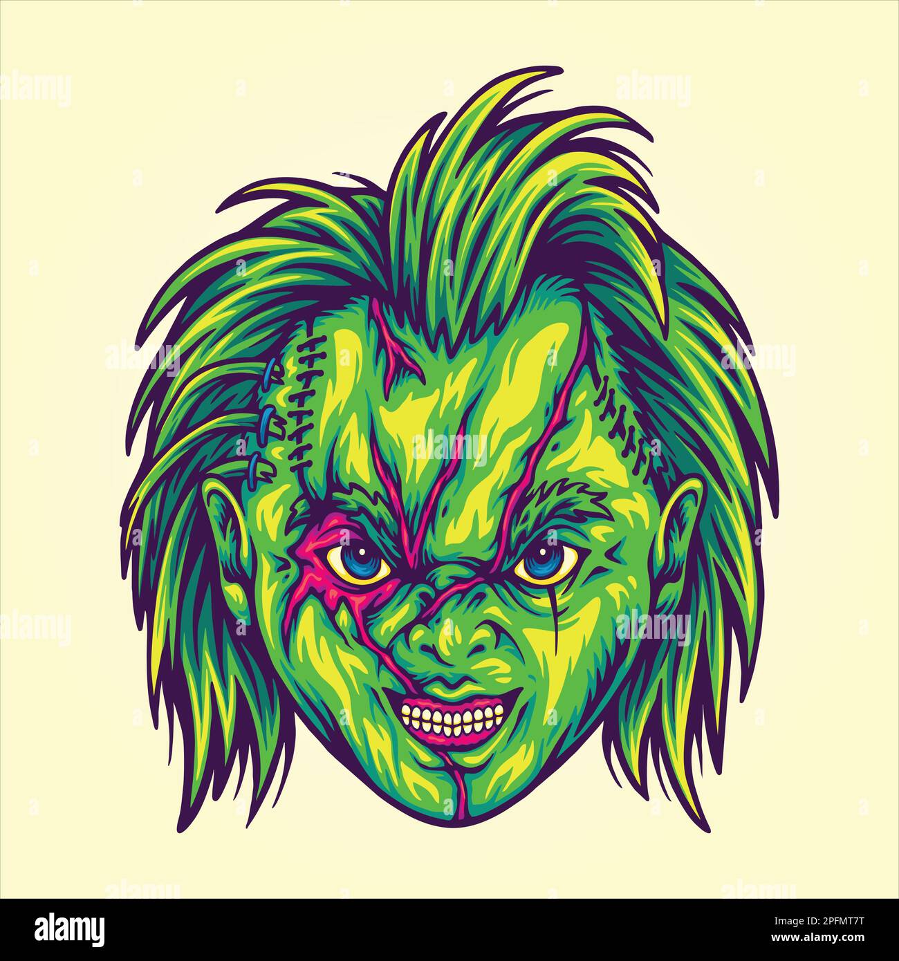 Dolls head Stock Vector Images - Alamy