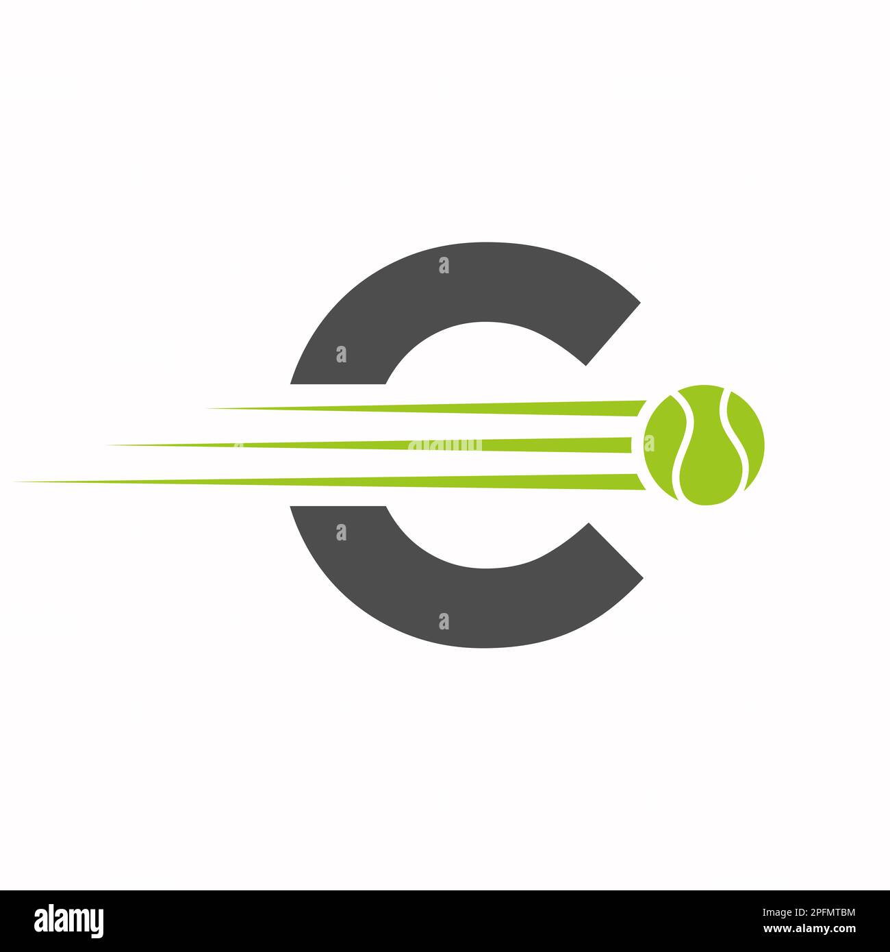 Initial Letter C Tennis Logo. Tennis Sports Logotype Symbol Template ...