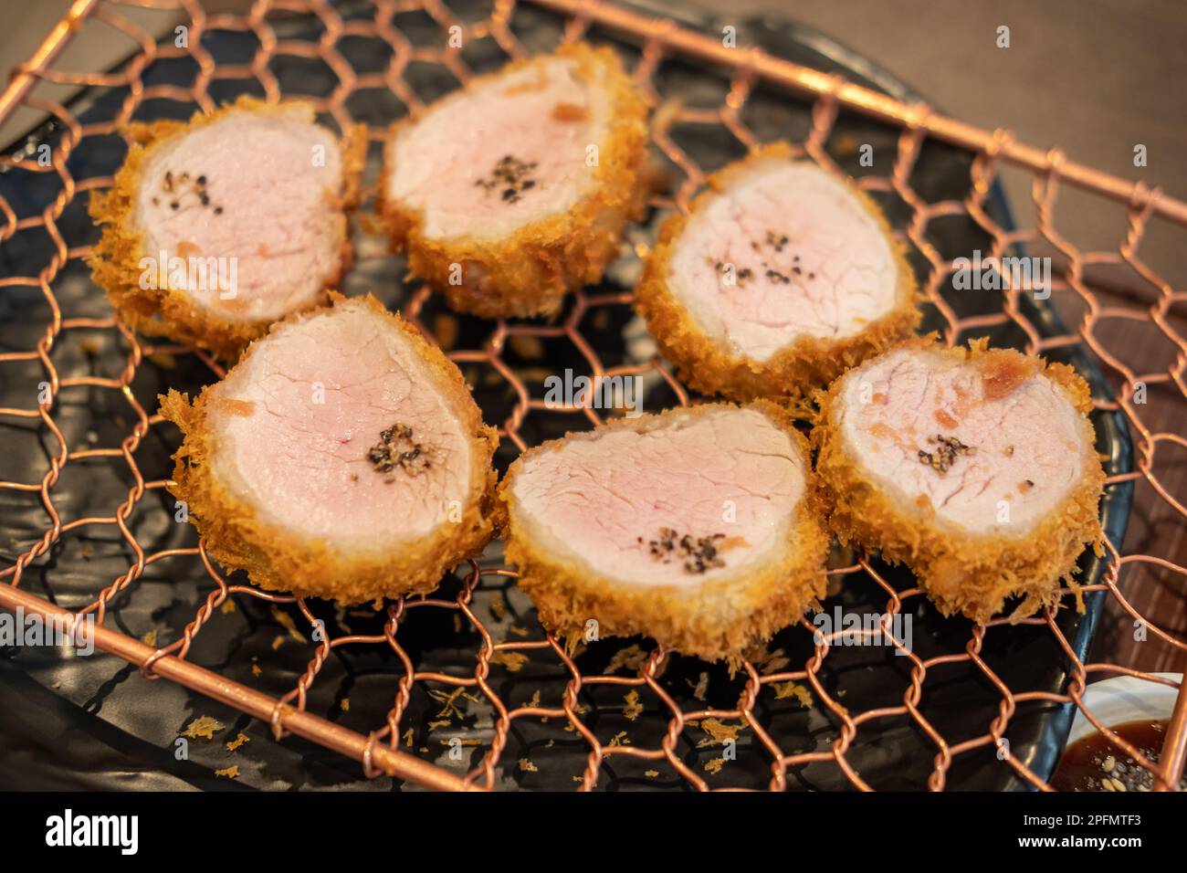 Tonkatsu, Fried Pork serve on plate in restaurant Stock Photo - Alamy