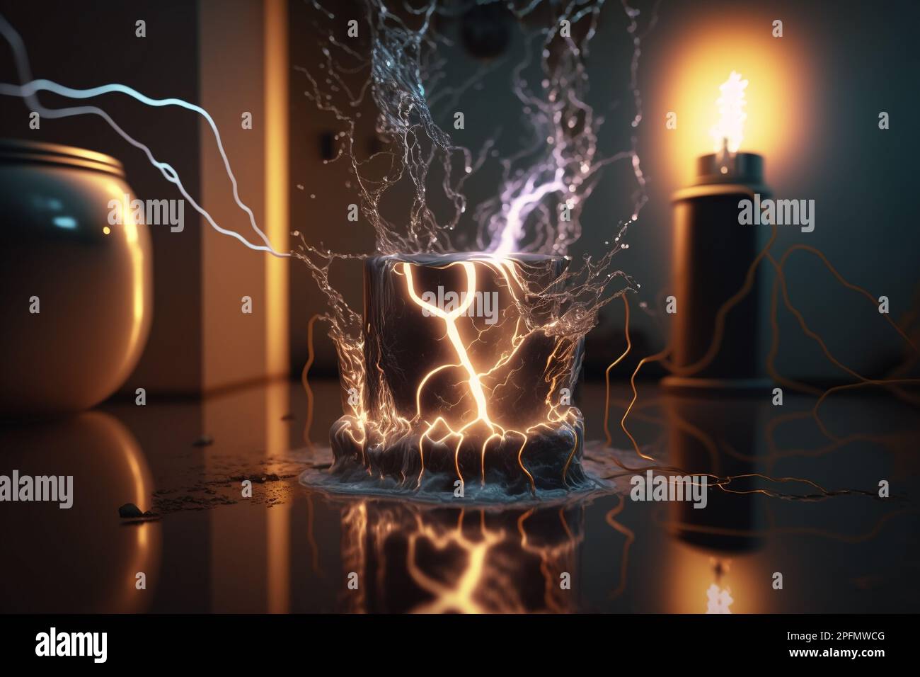 Electrical connection. Energy infrastructure, supply distribution of ...